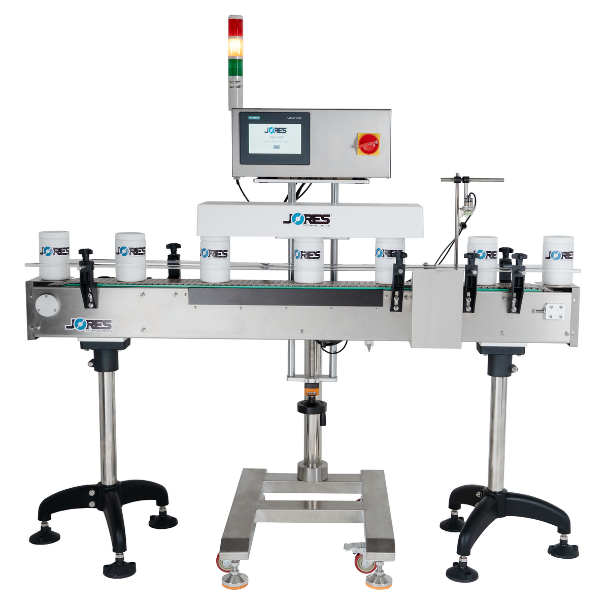 Continuous Inline Induction Cap Sealing System with Motorized Conveyor ...