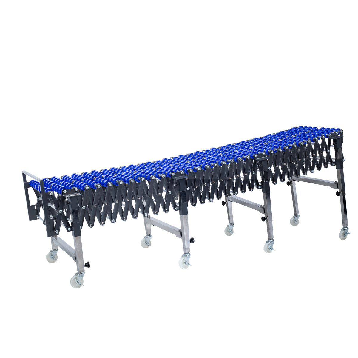 Height Adjustable Conveyor with Skate Wheels to Move Items | Technopack ...