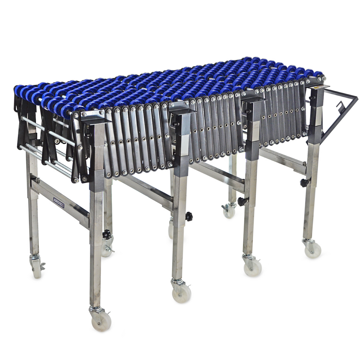 Height Adjustable Conveyor with Skate Wheels to Move Items | Technopack ...