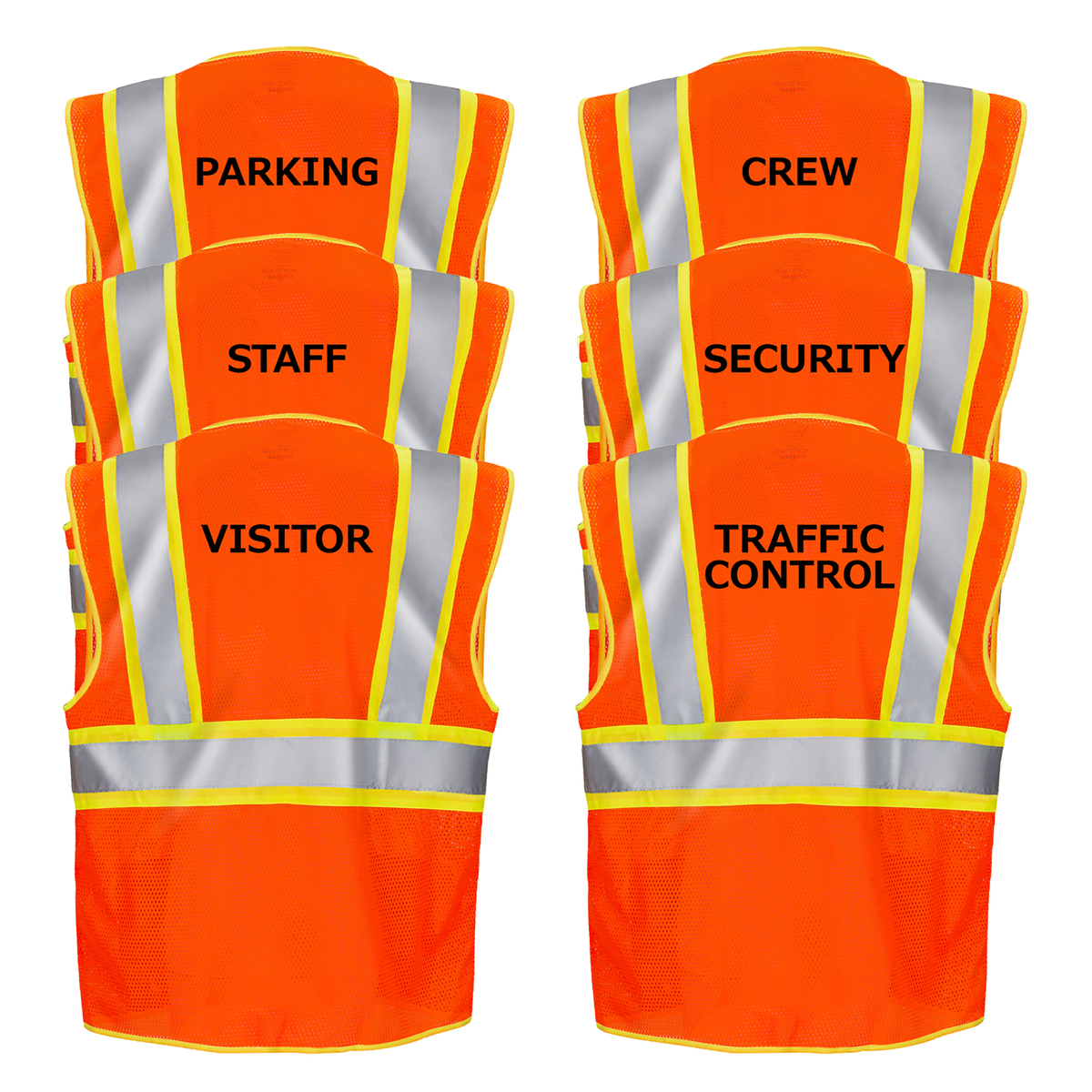 Custom Printed Two Toned ANSI Safety Vests | Texts, Logos, Etc ...